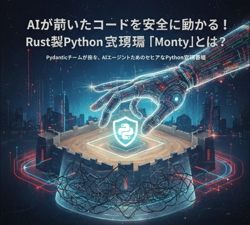 Pydanticチームが放つ、AIエージェントのためのセキュアなPython実行基盤「Monty」